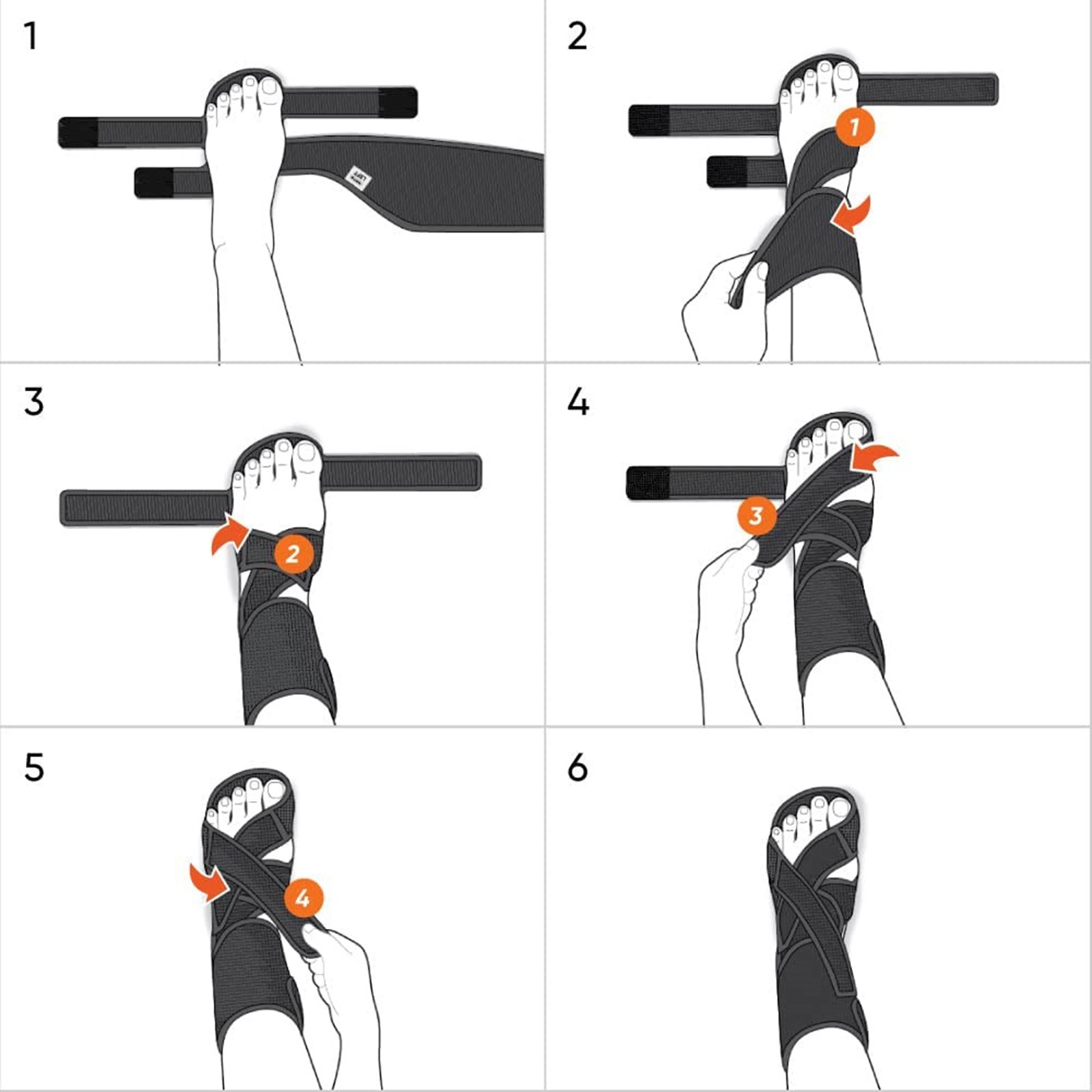 Sandistore Foot Drop Strap Breathable Adjustable Ankle Sprain Guard ...